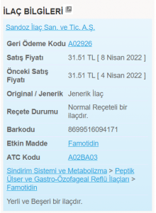 Famodin 40 Mg Film Tablet Ne İçin Kullanılır, Fiyatı? - Cilt Bakımım ...